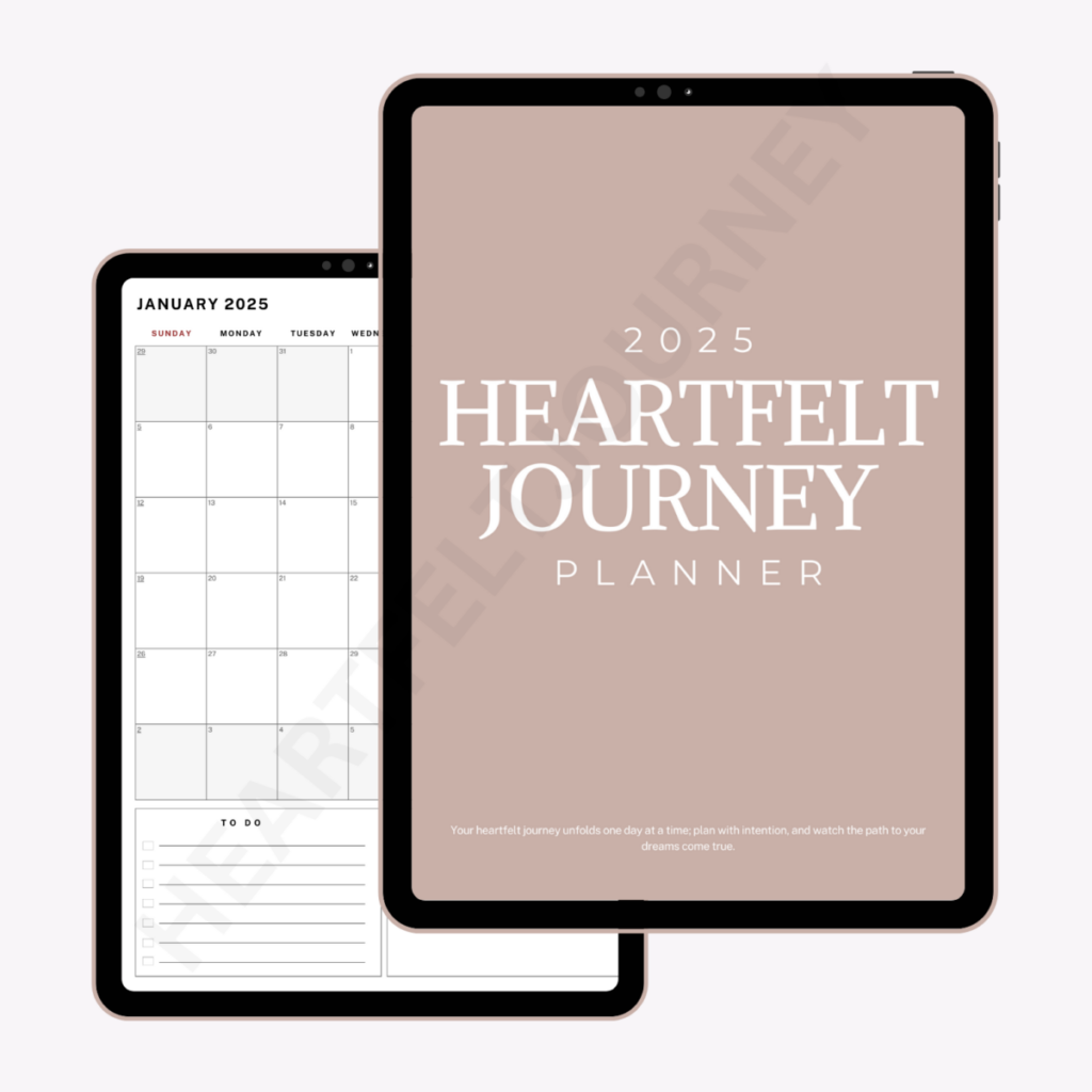 2025 Heartfelt Journey Planner: Soft & Subtle Edition - Heartfelt Journey